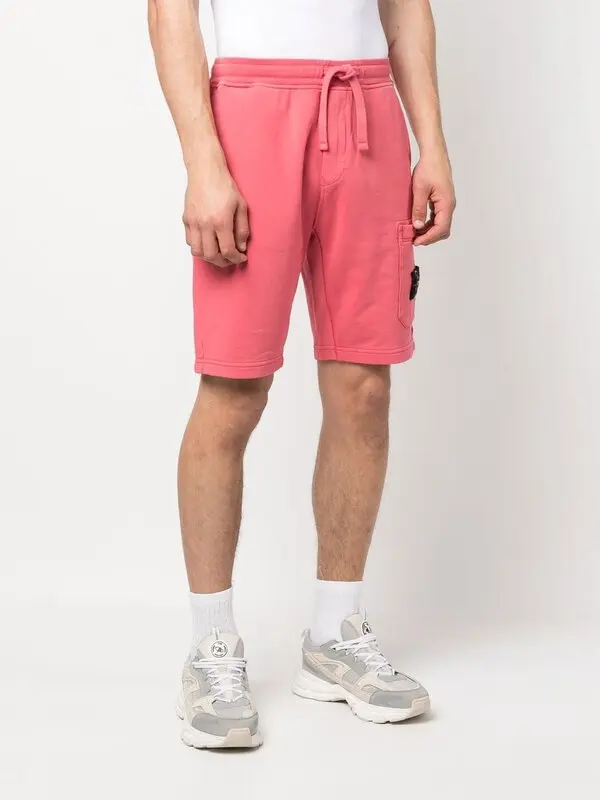 Stone Island Cotton Jersey Knit Shorts