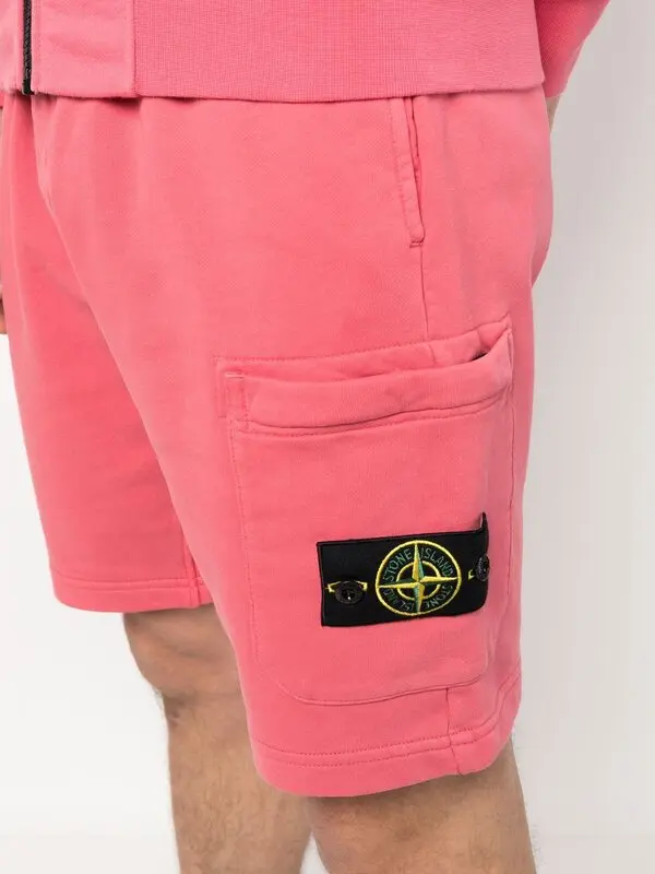 Stone Island Cotton Jersey Knit Shorts