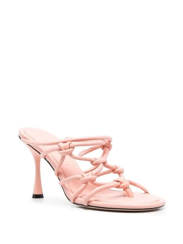 Studio Amelia 95mm Leather Sandals - Pink