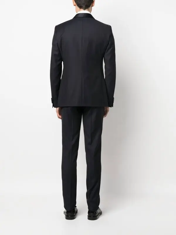 Corneliani Virgin-wool Slim-cut Dinner Suit - Blue