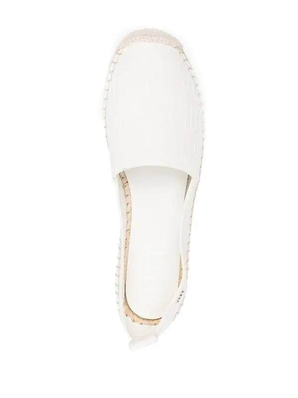 Dkny Logo-plaque Slip-on Espadrilles - White