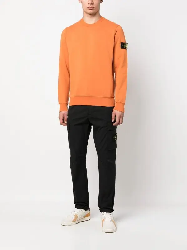 Stone Island Logo Patch Cargo Pants - Black