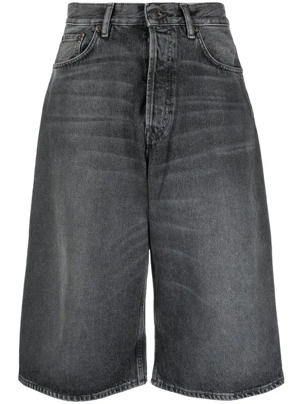 Acne Studios Dark Wash Long Denim Shorts