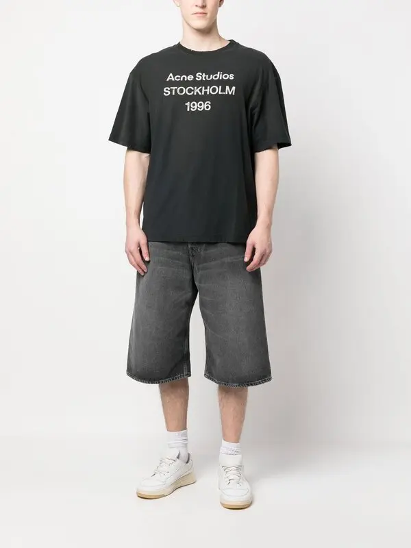 Acne Studios Dark Wash Long Denim Shorts
