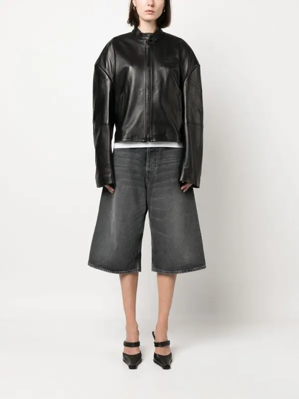 Acne Studios Dark Wash Long Denim Shorts