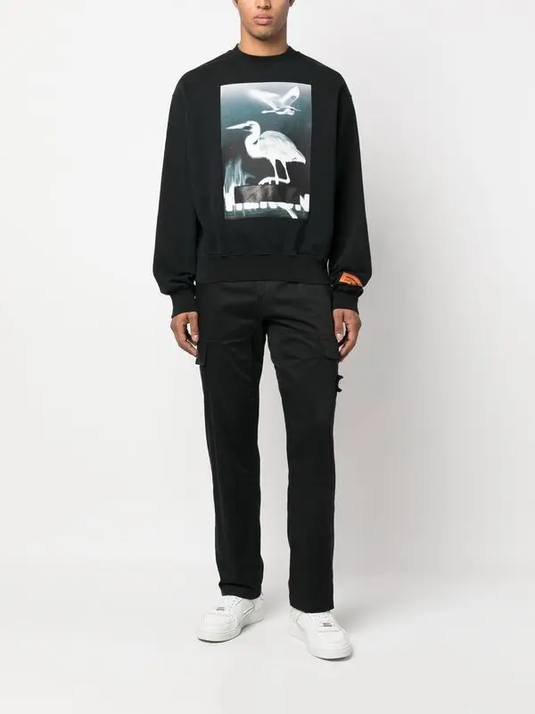 Heron Preston Printed Crew-neck Sweatshirt - Black