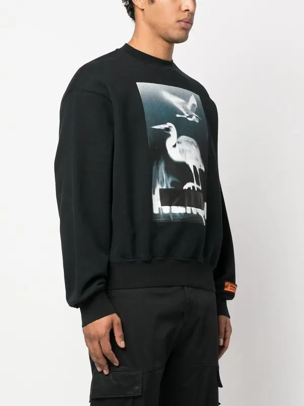 Heron Preston Printed Crew-neck Sweatshirt - Black