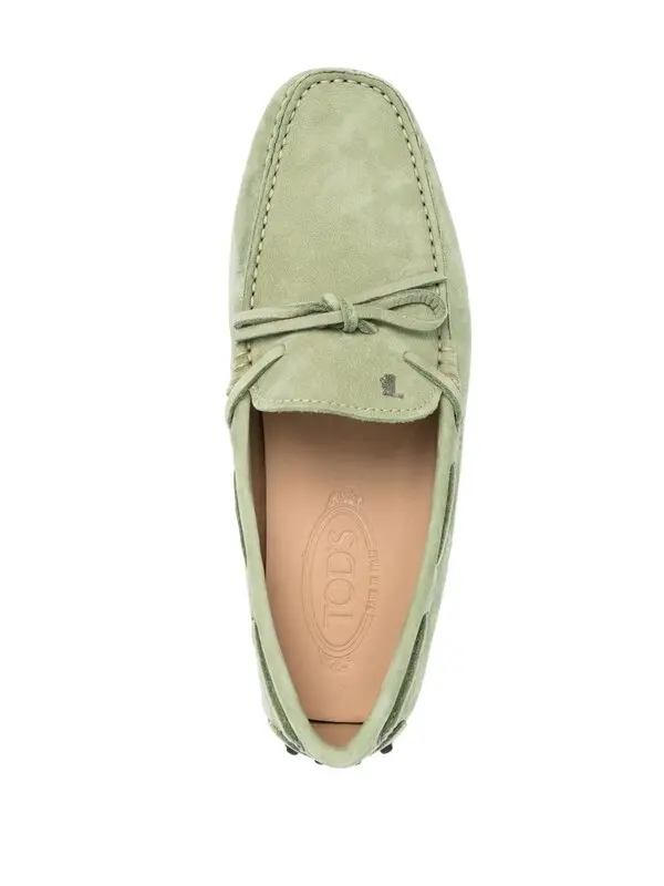 TOD'S Gommino Suede Loafers - Green
