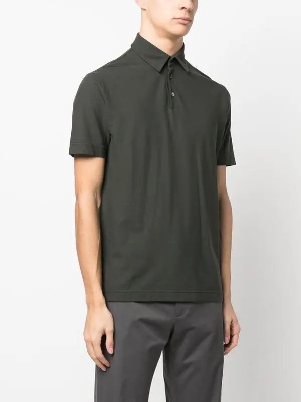 ZANONE Ice Cotton Polo Shirt - Green