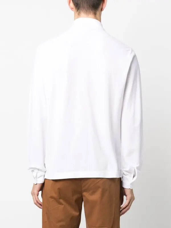 ZANONE Long-sleeve Cotton Polo Shirt