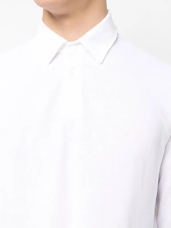ZANONE Long-sleeve Cotton Polo Shirt