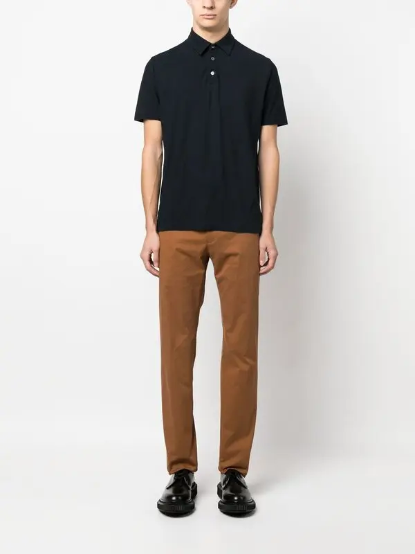 ZANONE Ice Cotton Polo Shirt - Blue