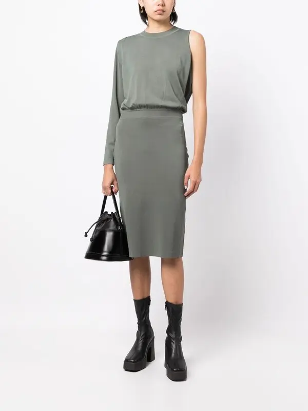 Karl Lagerfeld Asymmetric Knit Midi Dress