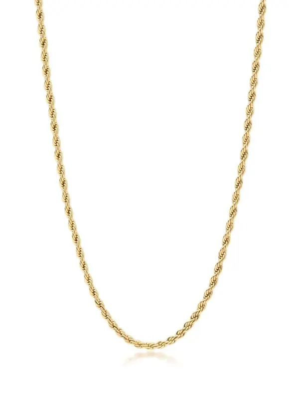 NIALAYA JEWELRY Polished Rope Chain Necklace - Gold