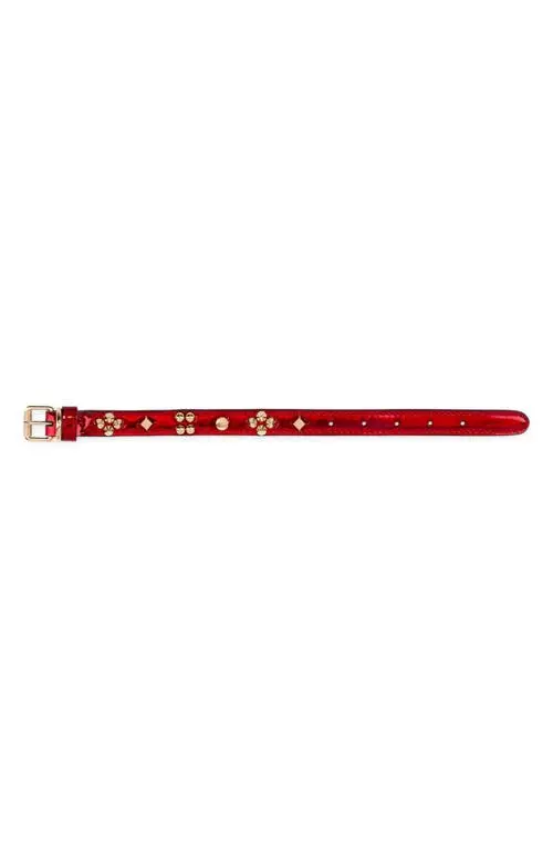 CHRISTIAN LOUBOUTIN Spiked Patent Leather Pet Collar