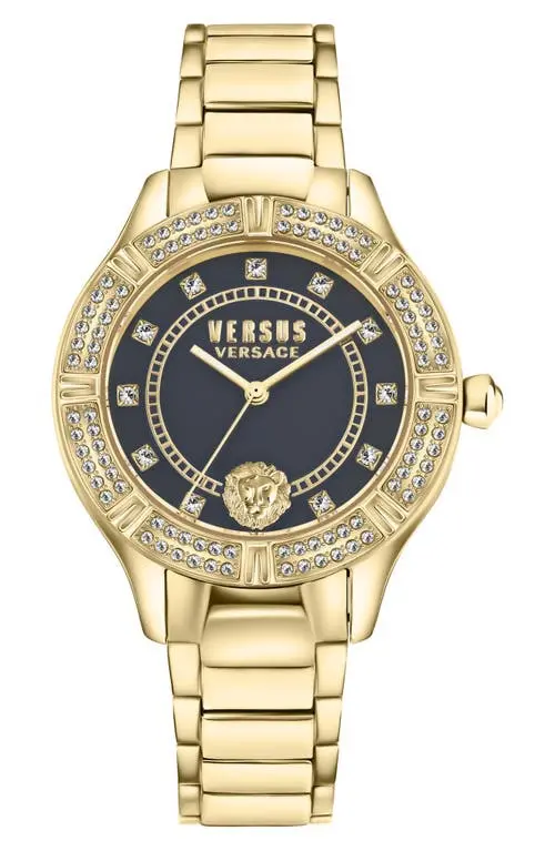 Versace Canton Road Crystal Bracelet Watch - Yellow Gold