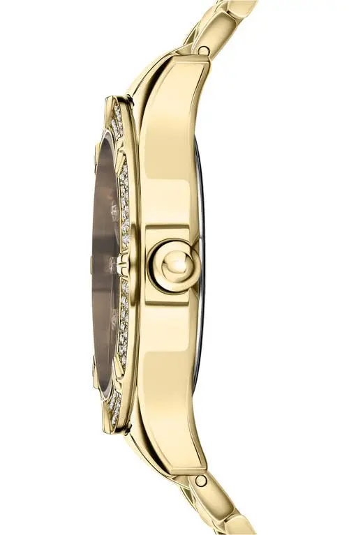 Versace Canton Road Crystal Bracelet Watch - Yellow Gold