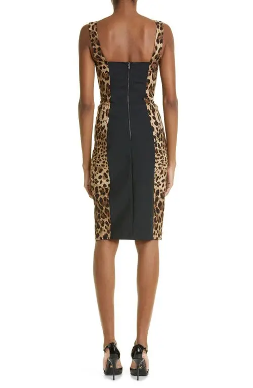 Dolce & Gabbana Leopard Print Bustier Dress