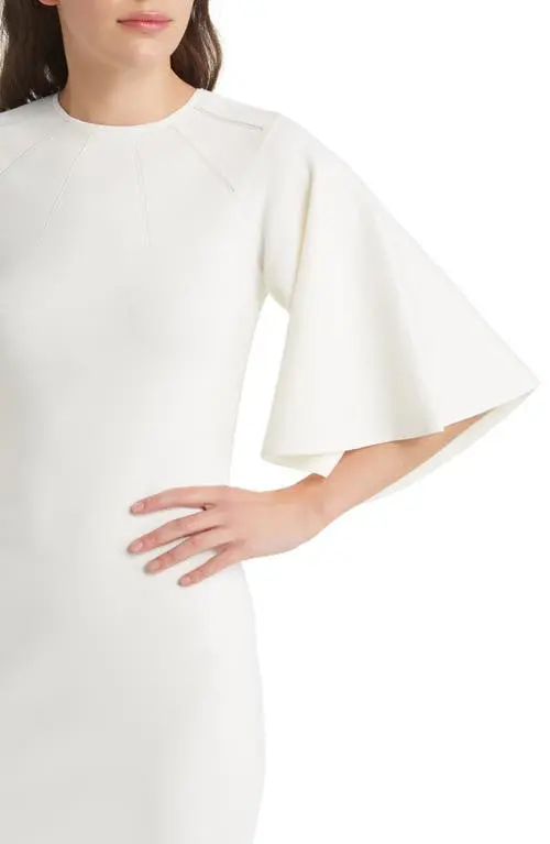 knee length dresses for ladies White Floral Crochet Trim Linen Mini Dress | Belvida main image 1