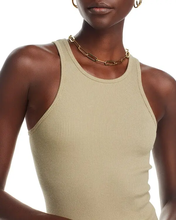 Rag & Bone Essential Ribbed Racerback Tank - Sage