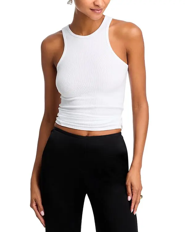 Rag & Bone Essential Ribbed Racerback Tank - White