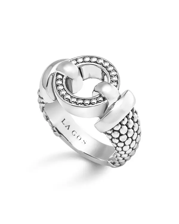 Lagos Sterling Beaded Ring - Silver