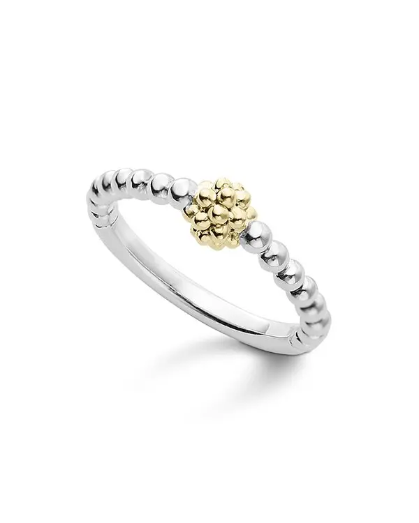 Lagos Caviar Icon Bead Cluster Ring - Silver/gold