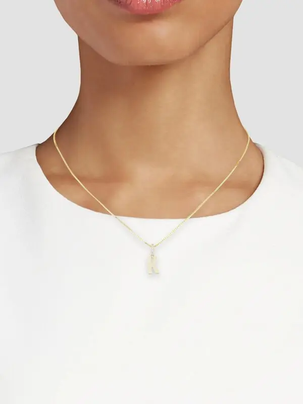 MARLO LAZ Alphabet 14k Yellow Gold & 0.045 Tcw Diamond Letter Charm - Initial K