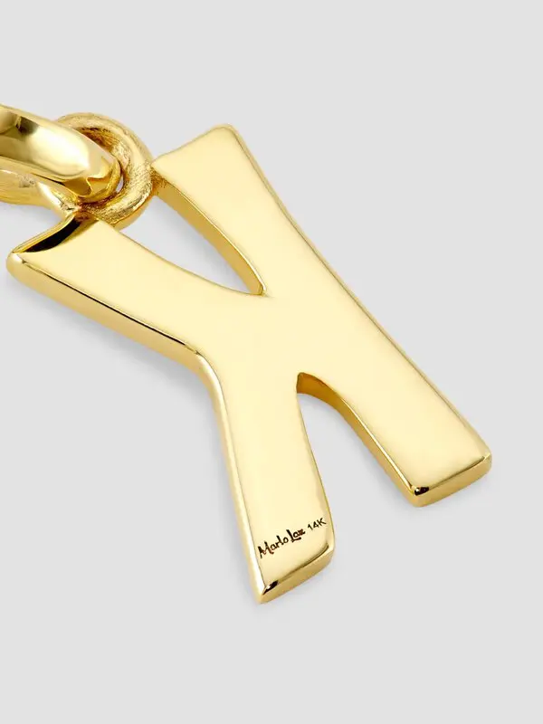 MARLO LAZ Alphabet 14k Yellow Gold & 0.045 Tcw Diamond Letter Charm - Initial K