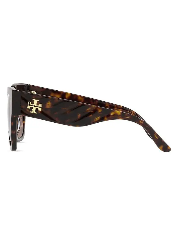 Tory Burch 52mm Square Sunglasses - Havana | Editorialist display picture 2