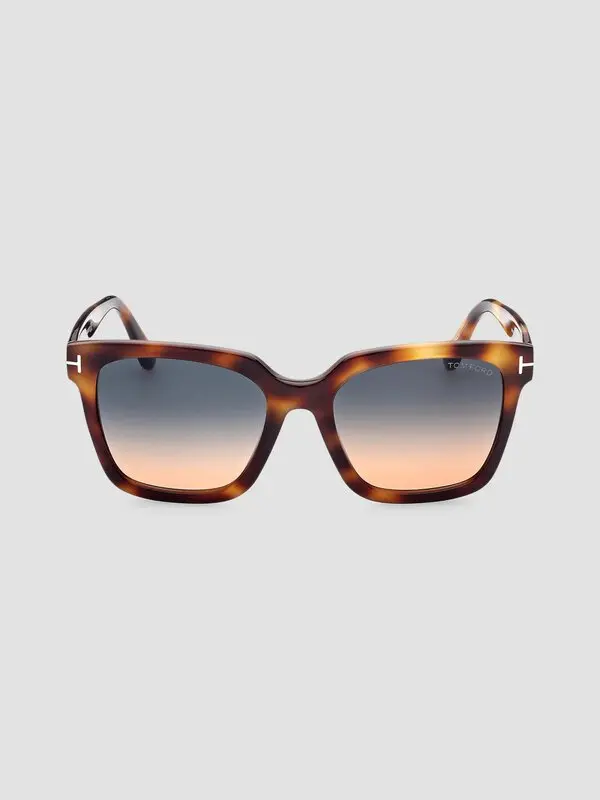 TOM FORD Selby 55mm Square Sunglasses - Brown