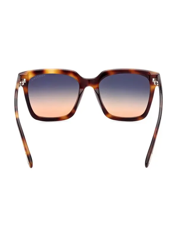 TOM FORD Selby 55mm Square Sunglasses - Brown
