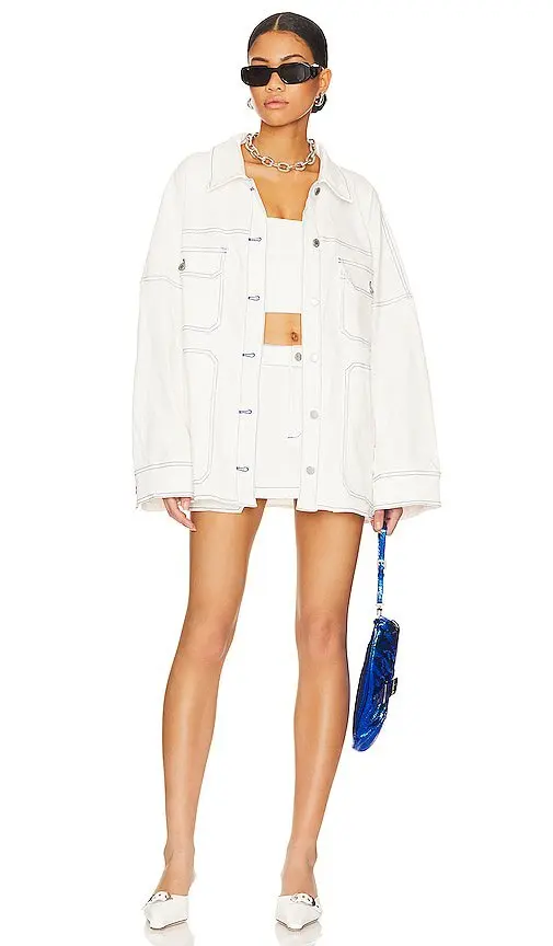 BY.DYLN Cooper Mini Skirt - White