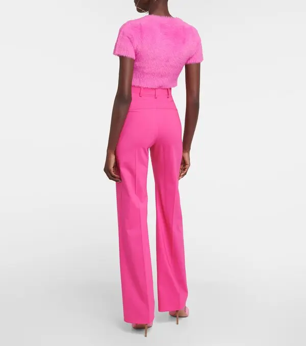Jacquemus La Maille Neve Cropped Cardigan - Pink
