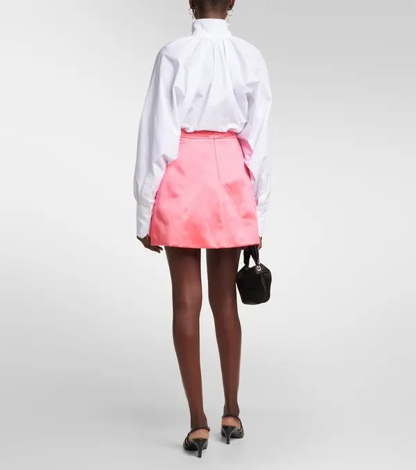 PATOU Cotton-blend Satin Miniskirt