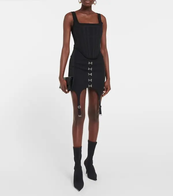 DION LEE High-rise Cotton Mini Skirt