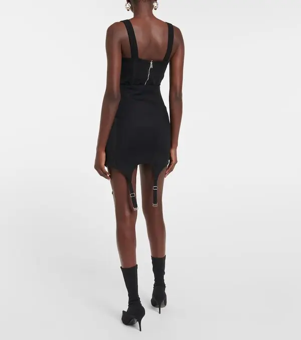 DION LEE High-rise Cotton Mini Skirt