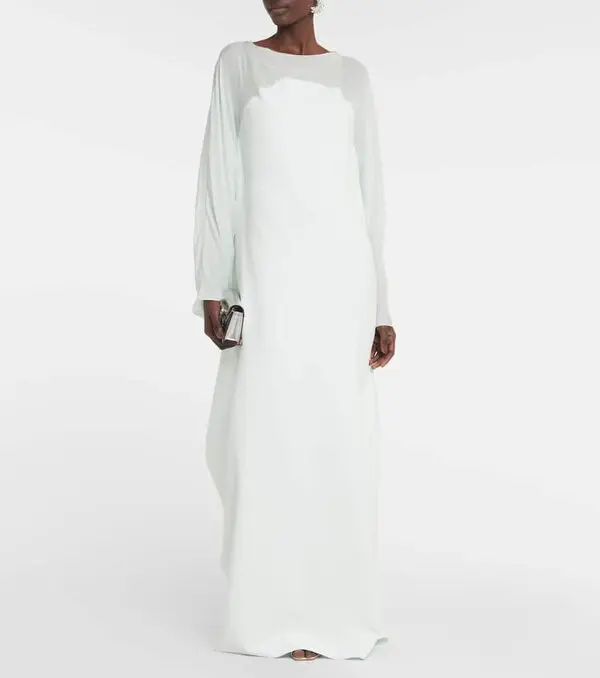 Safiyaa Silk-trimmed Kaftan