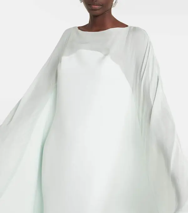 Safiyaa Silk-trimmed Kaftan