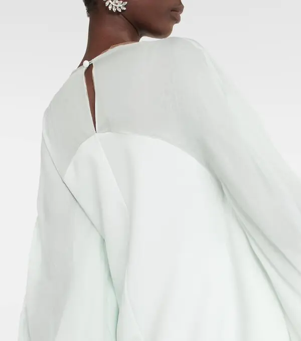 Safiyaa Silk-trimmed Kaftan