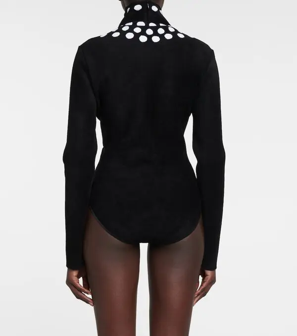 Alaïa Jacquard Velvet Chenille Bodysuit