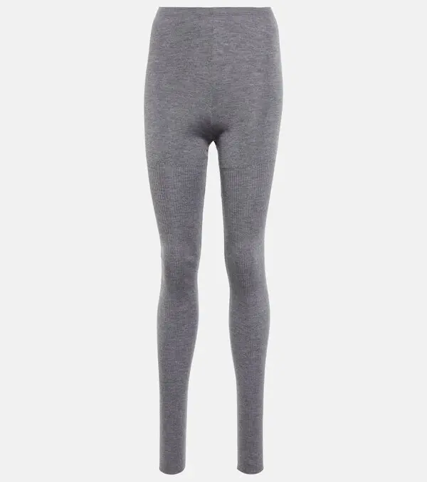 Alaïa High-rise Cashmere And Silk Leggings