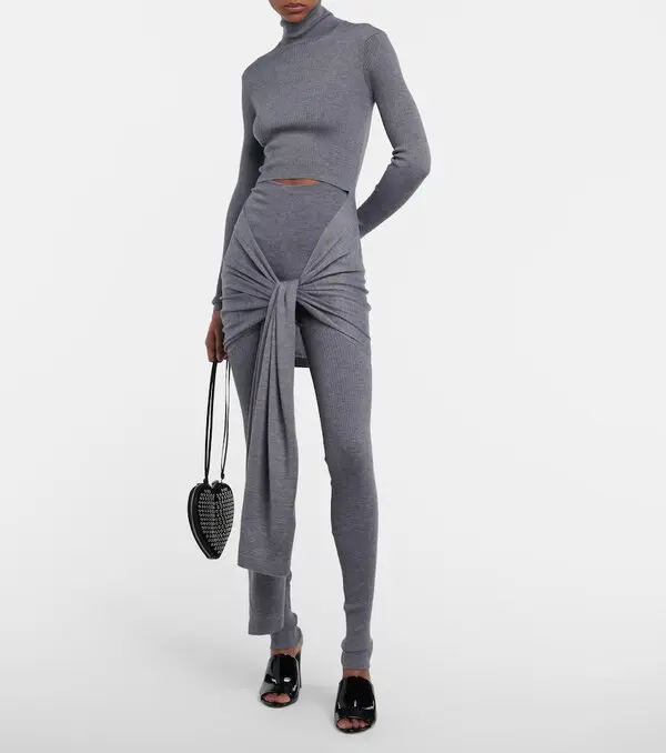 Alaïa High-rise Cashmere And Silk Leggings