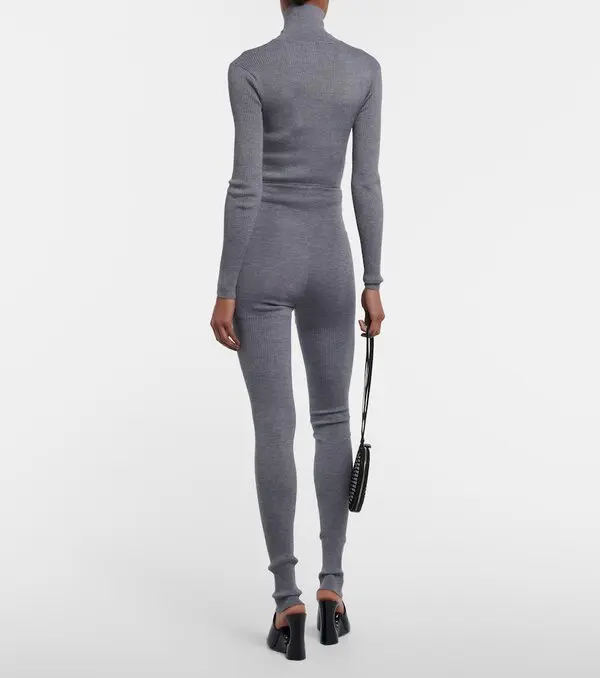 Alaïa High-rise Cashmere And Silk Leggings
