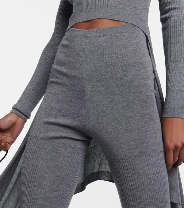 Alaïa High-rise Cashmere And Silk Leggings
