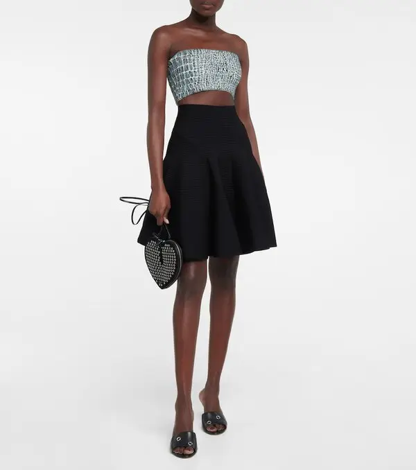 Alaïa Croc-effect Bandeau Top - Multicoloured