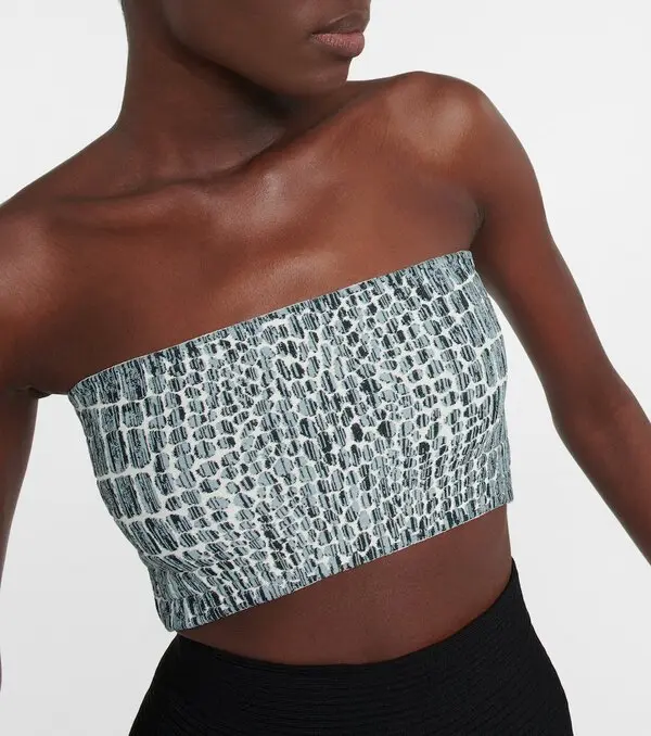 Alaïa Croc-effect Bandeau Top - Multicoloured