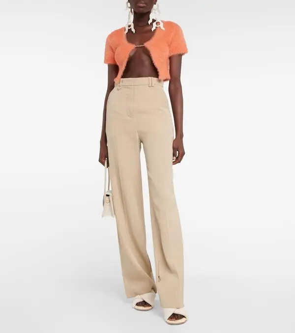 Jacquemus La Maille Neve Cropped Cardigan - Orange