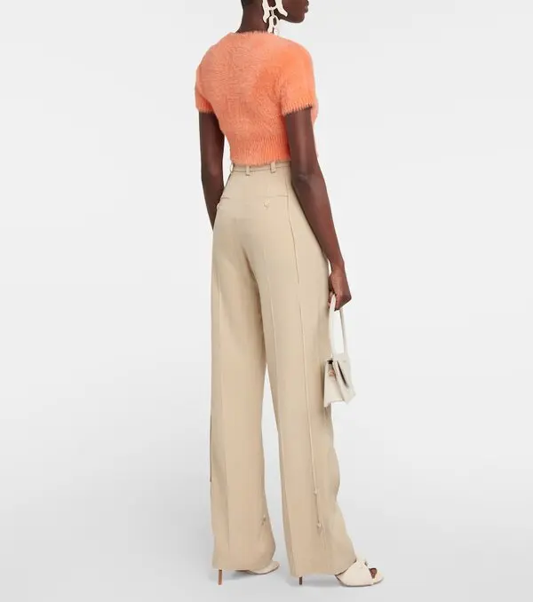 Jacquemus La Maille Neve Cropped Cardigan - Orange