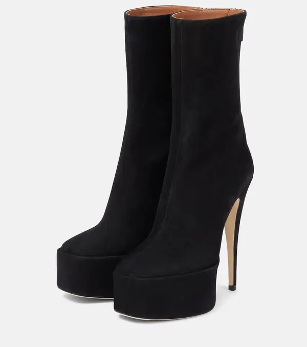 Paris Texas Ivana Suede Platform Ankle Boots
